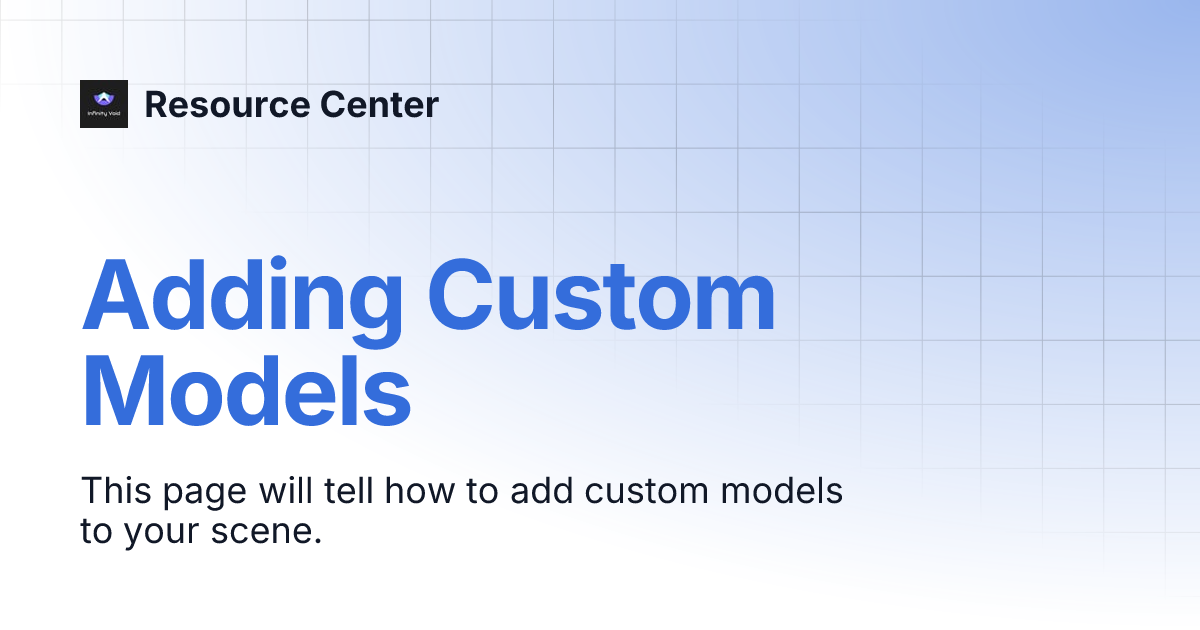 Adding Custom Models | Resource Center
